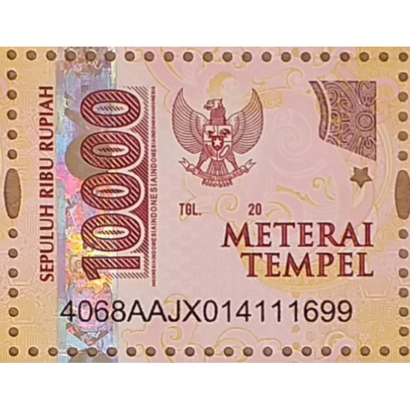 MATERAI 10 000 ZA Pagar Alam
